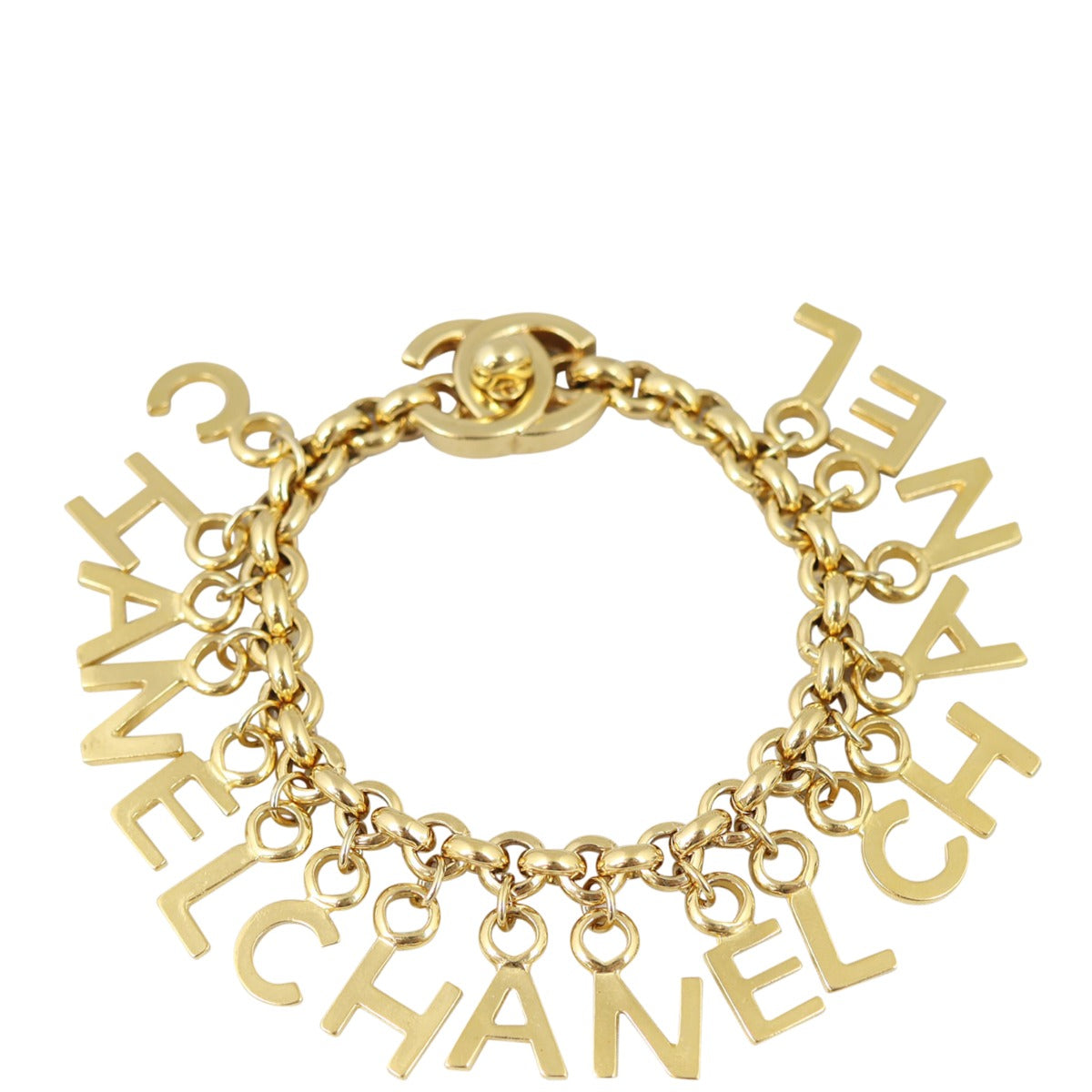 Chanel Gold Letters Charm Bracelet – Luxe.It.Fwd