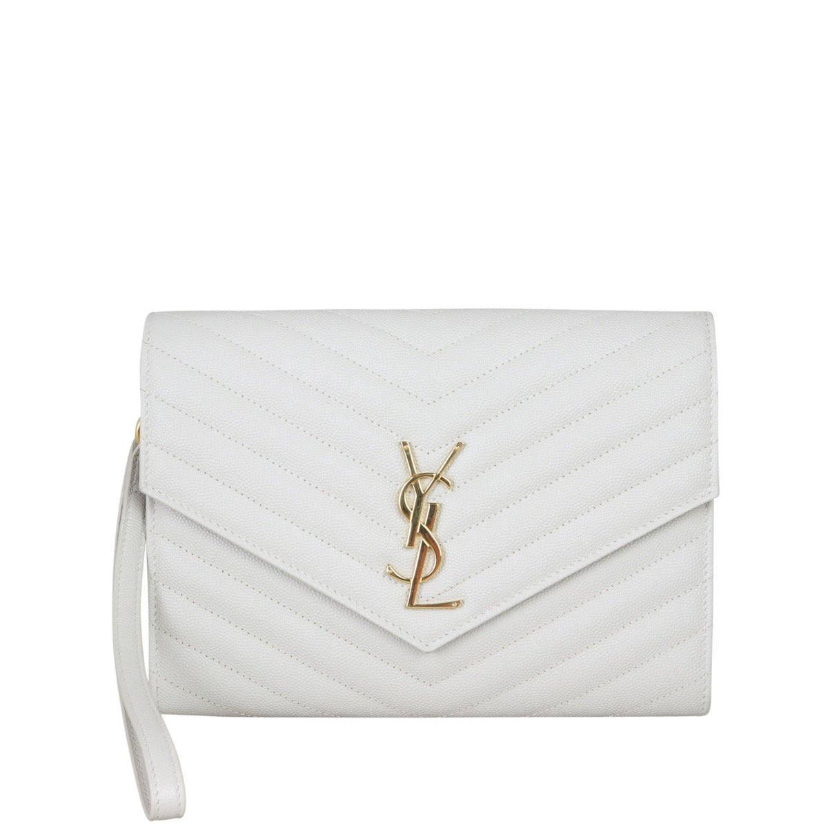 Saint Laurent Cassandre Flap Wristlet Pouch – Luxe.It.Fwd