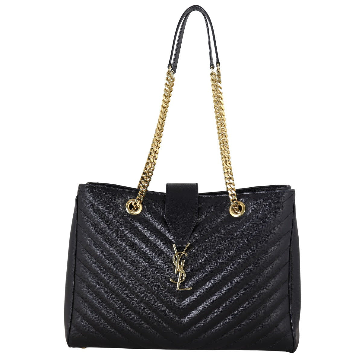 Saint Laurent Chevron Shopping Tote – Luxe.It.Fwd