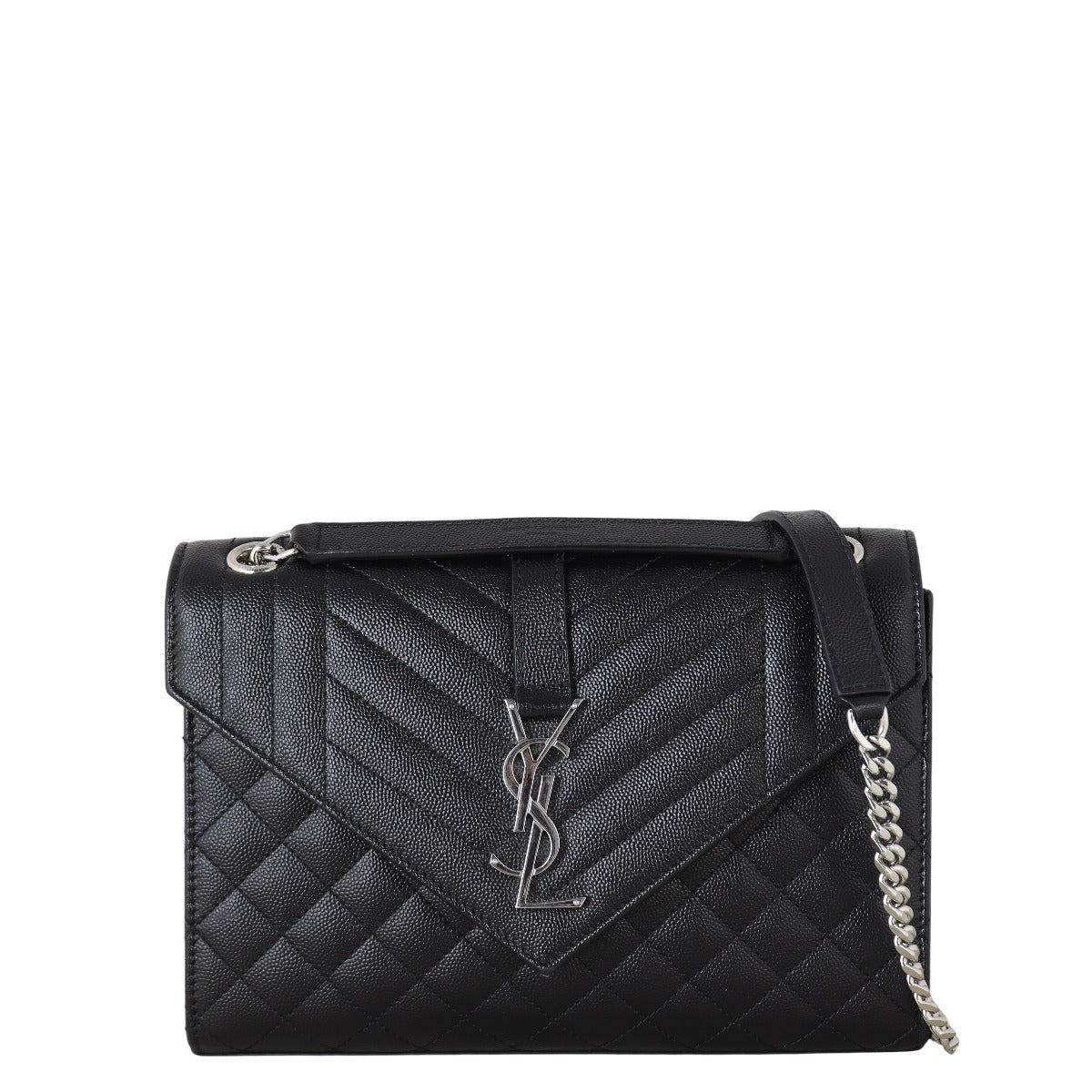 Saint Laurent Monogram Mix Matelasse Envelope Chain Bag Medium – Luxe ...