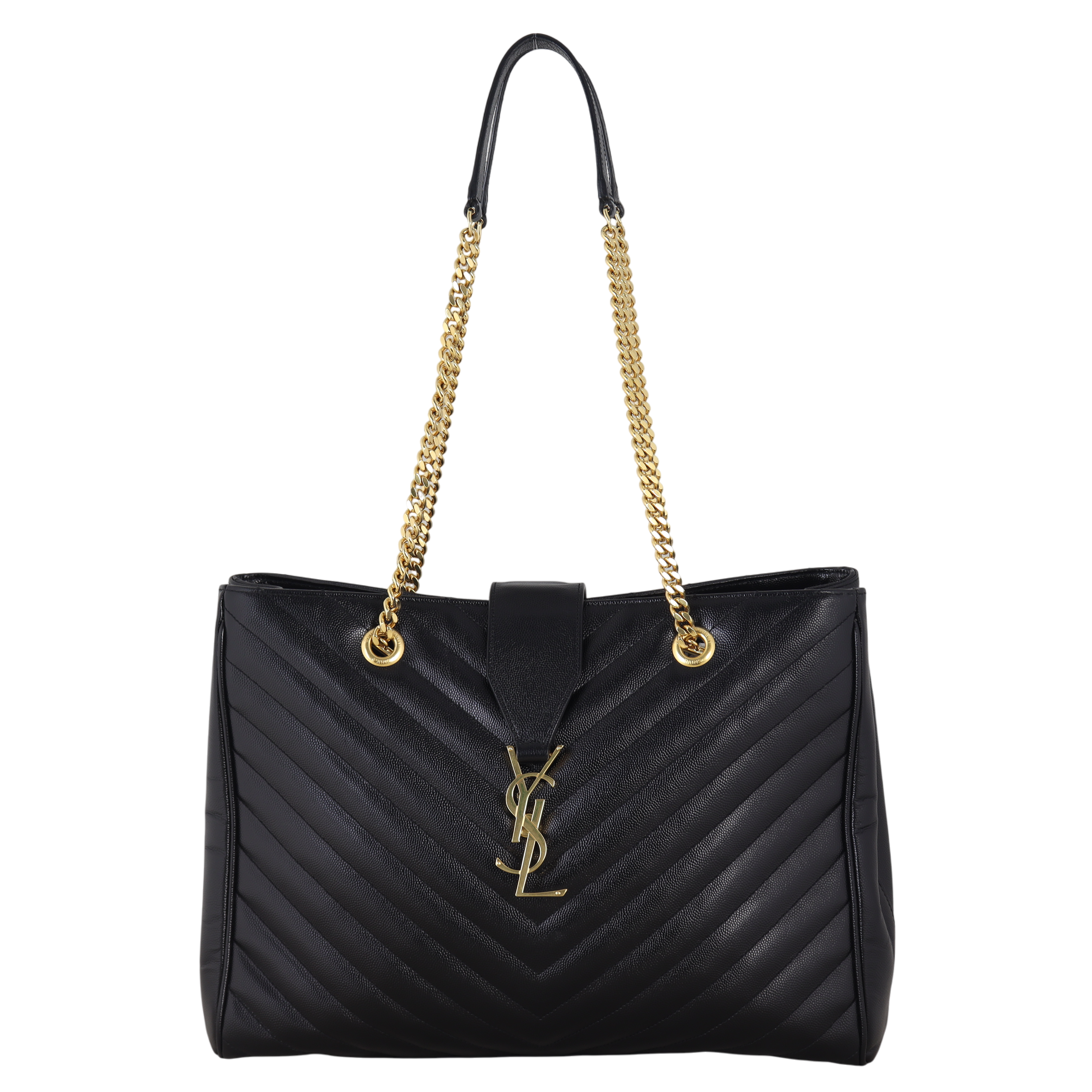 Saint Laurent Chevron Shopping Tote – Luxe.It.Fwd