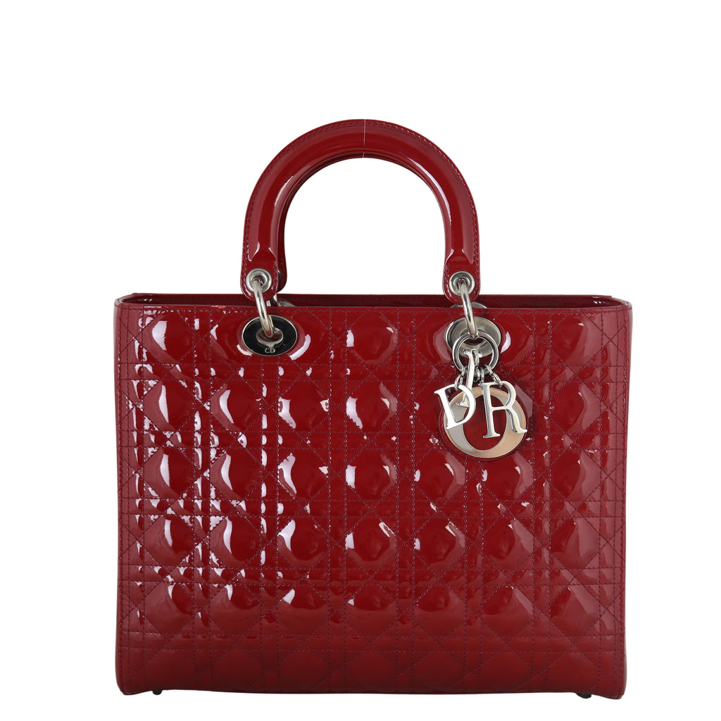 Dior Lady Dior Large Patent – Luxe.It.Fwd