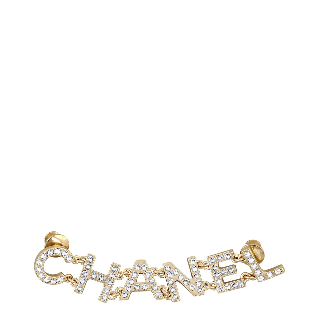 Chanel Crystal Logo Brooch – Luxe.It.Fwd
