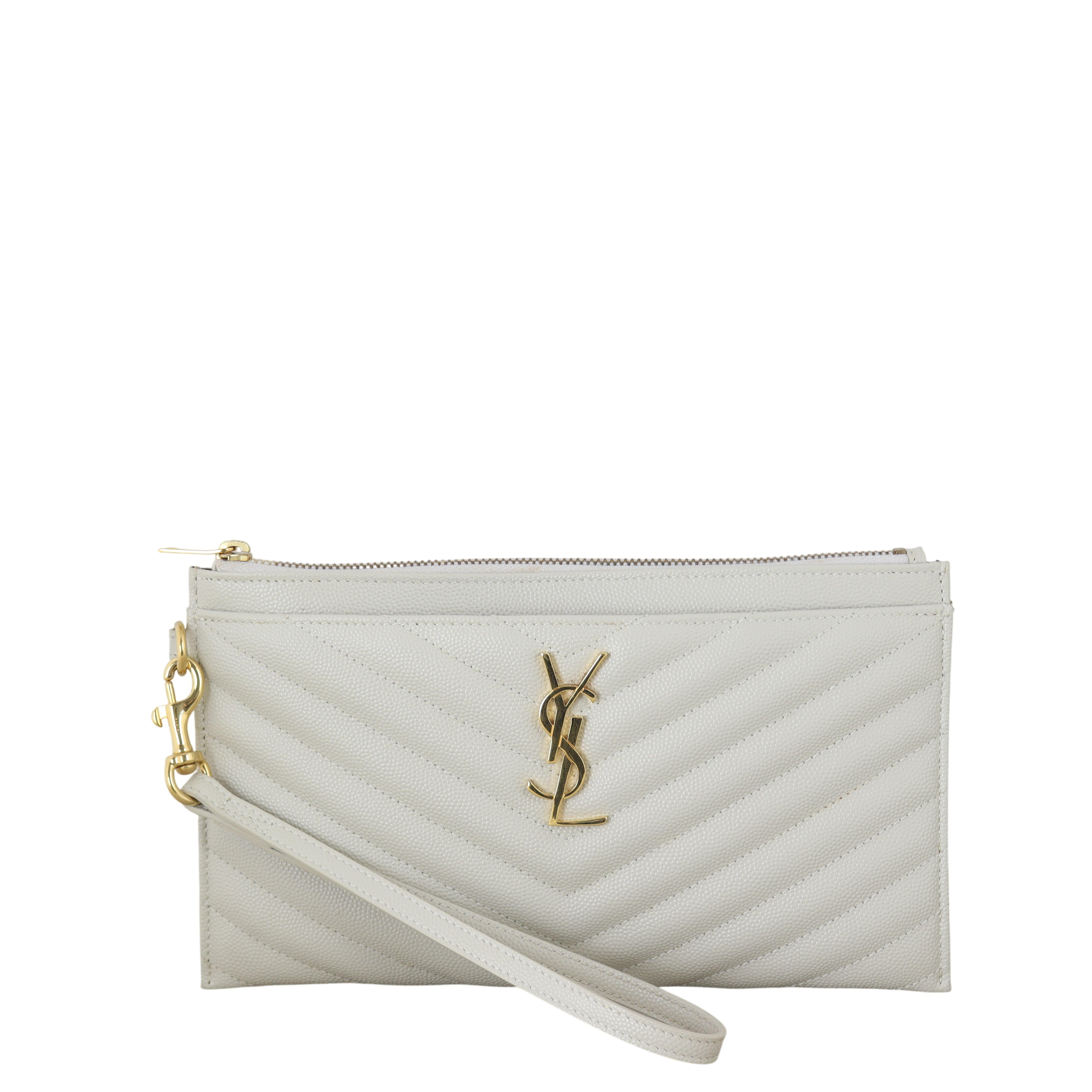 Saint Laurent Cassandre Matelasse Pouch Large – Luxe.It.Fwd