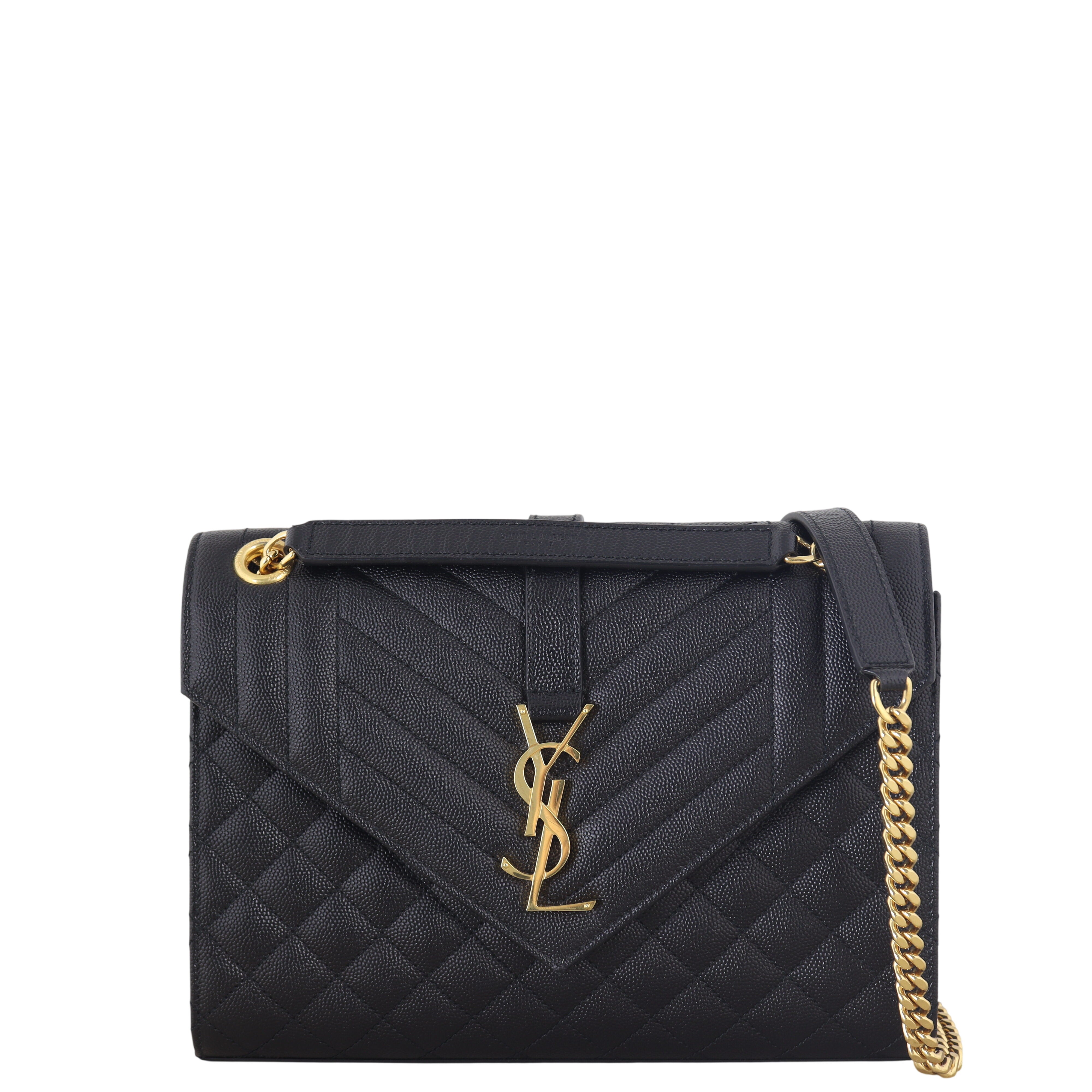 Saint Laurent Monogram Mix Matelasse Envelope Chain Bag Medium – Luxe ...
