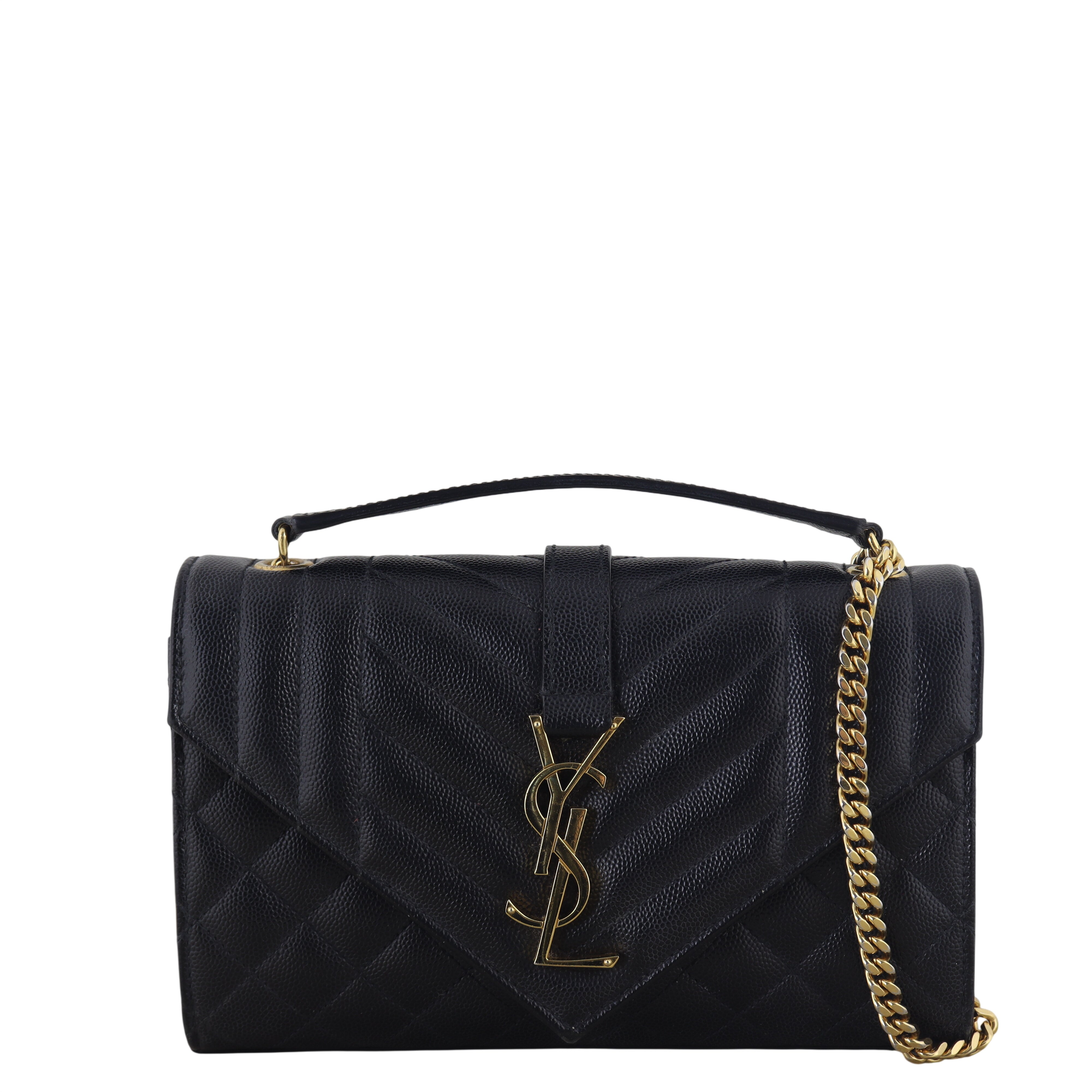 Saint Laurent Monogram Mix Matelasse Envelope Chain Bag Small – Luxe.It.Fwd