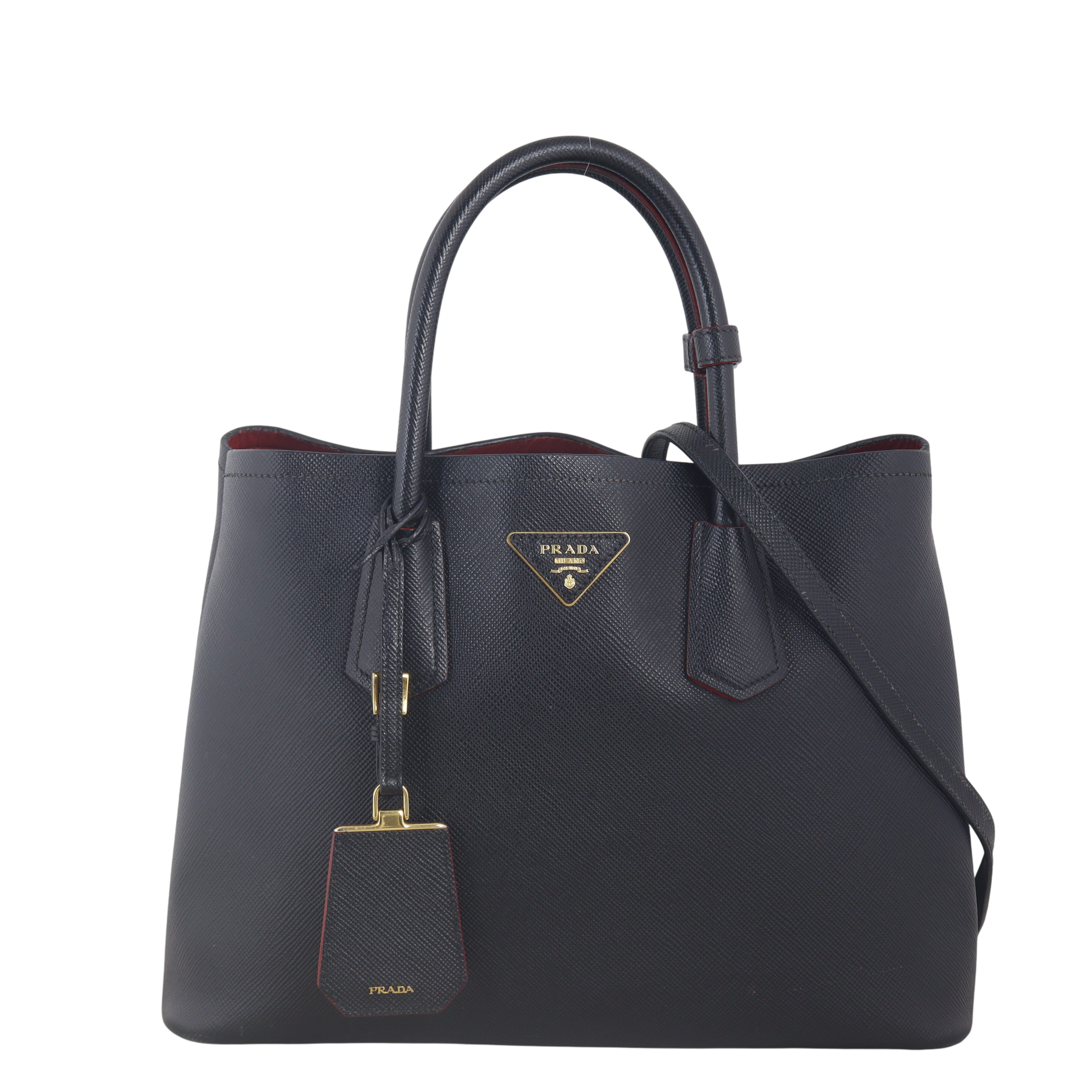 Prada Saffiano Cuir Double Bag Medium – Luxe.It.Fwd