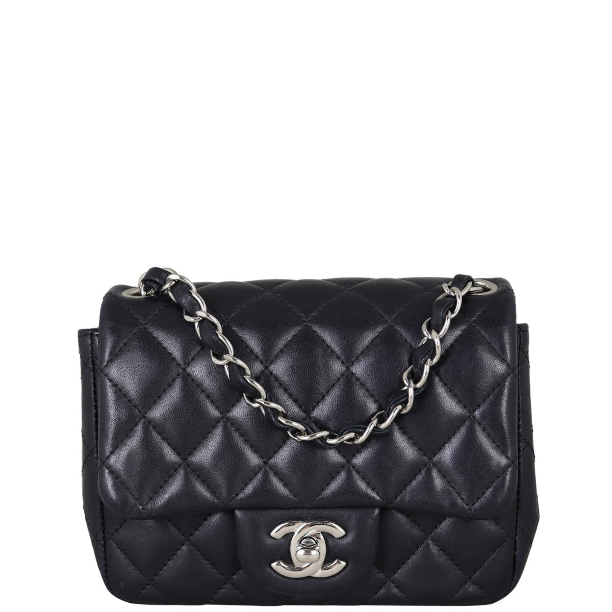 Chanel Classic Flap Mini Square Black Lambskin Luxe It Fwd