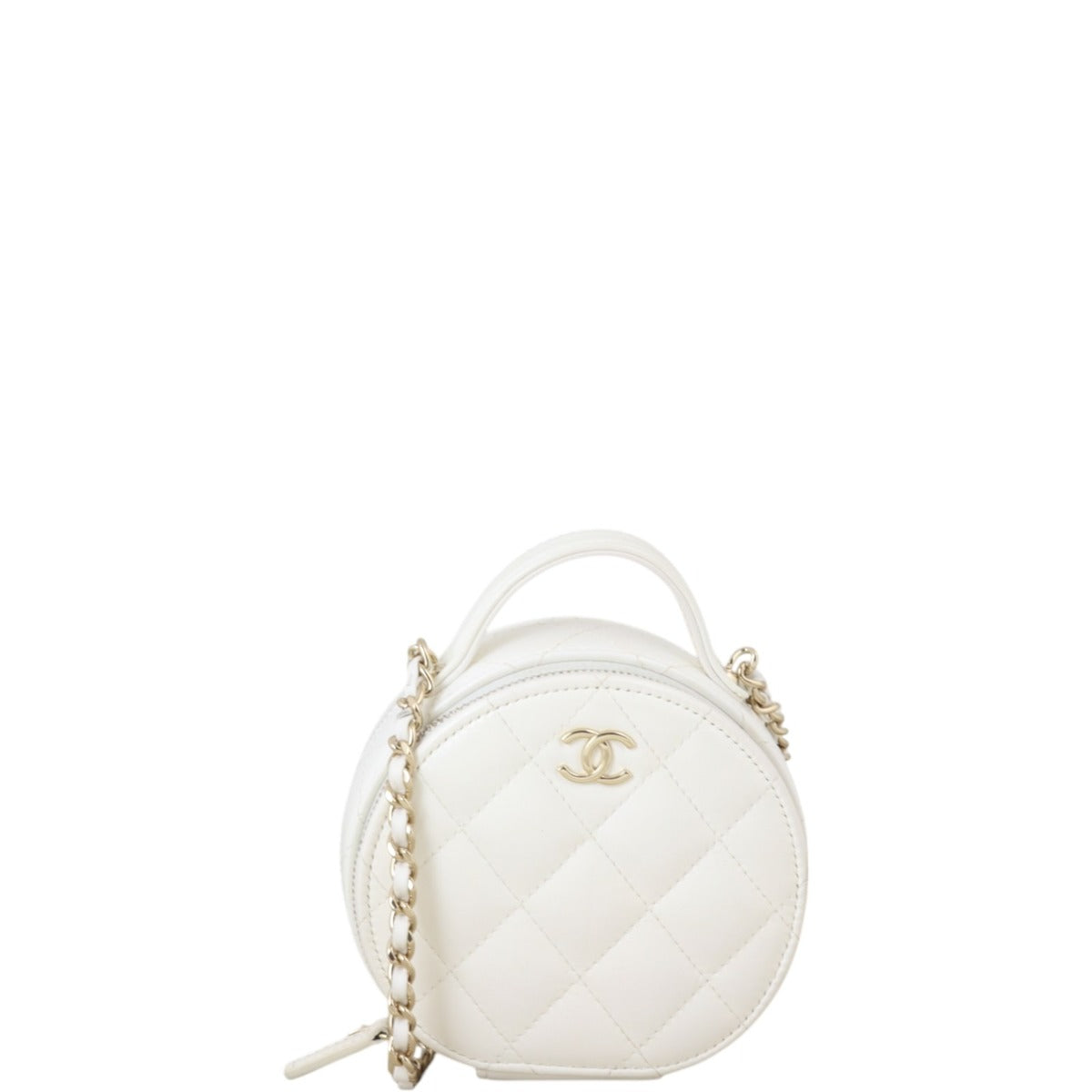 Chanel Handle With Care Round Vanity Case with Chain – Luxe.It.Fwd