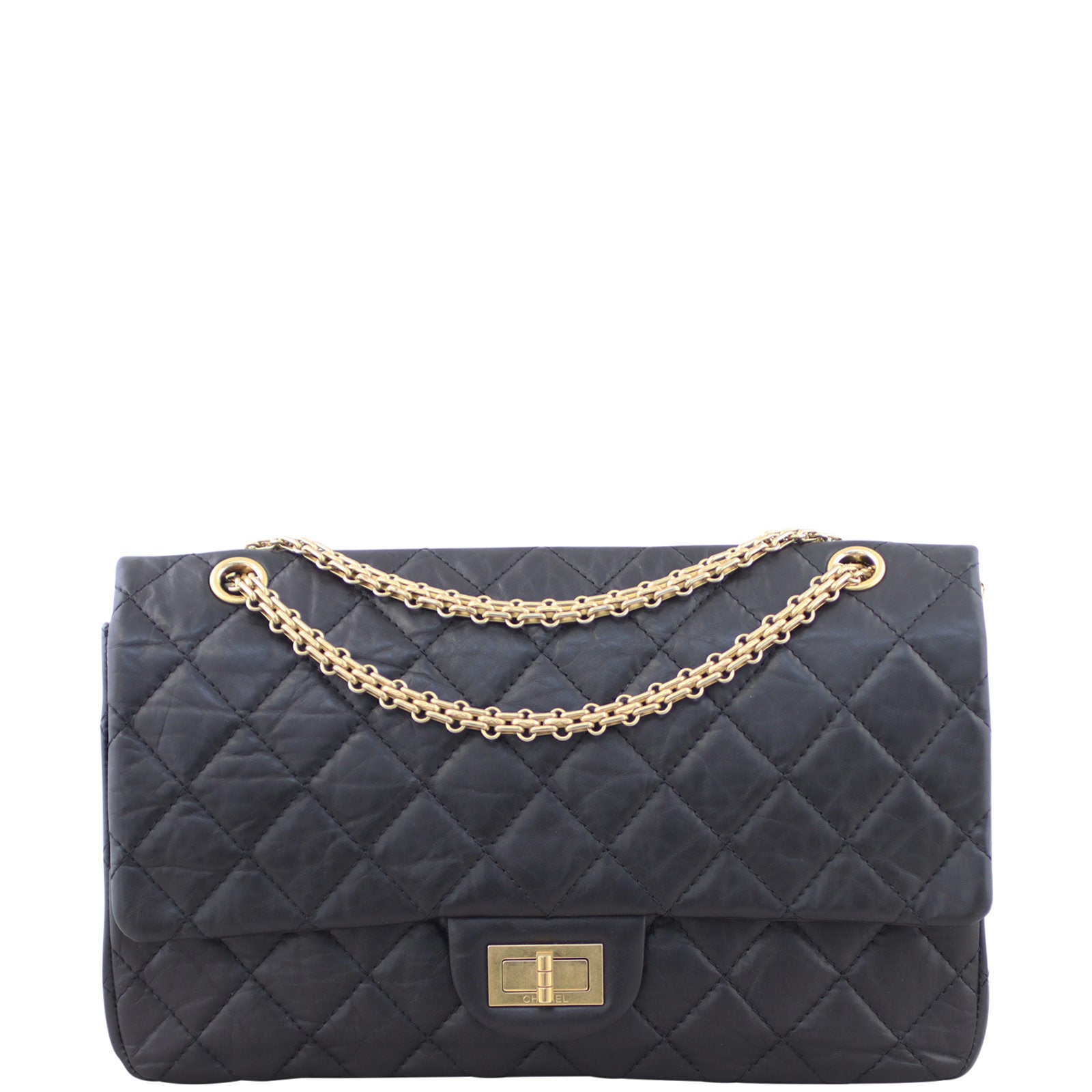 Chanel 2.55 Reissue 227 Double Flap Bag | Black 16 Series – Luxe.It.Fwd