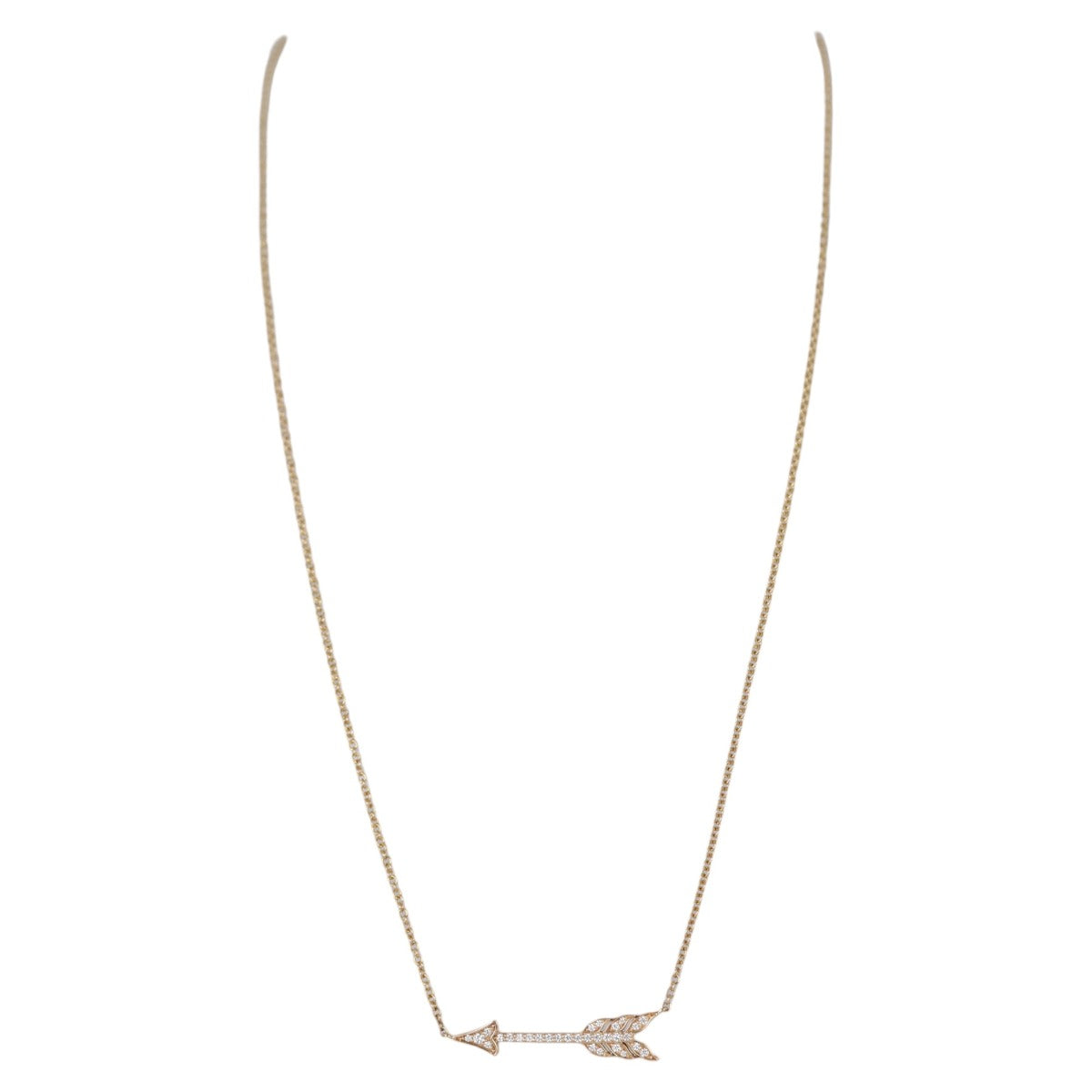 Tiffany & Co Diamond Arrow Pendant 18k Rose Gold Necklace – Luxe.It.Fwd