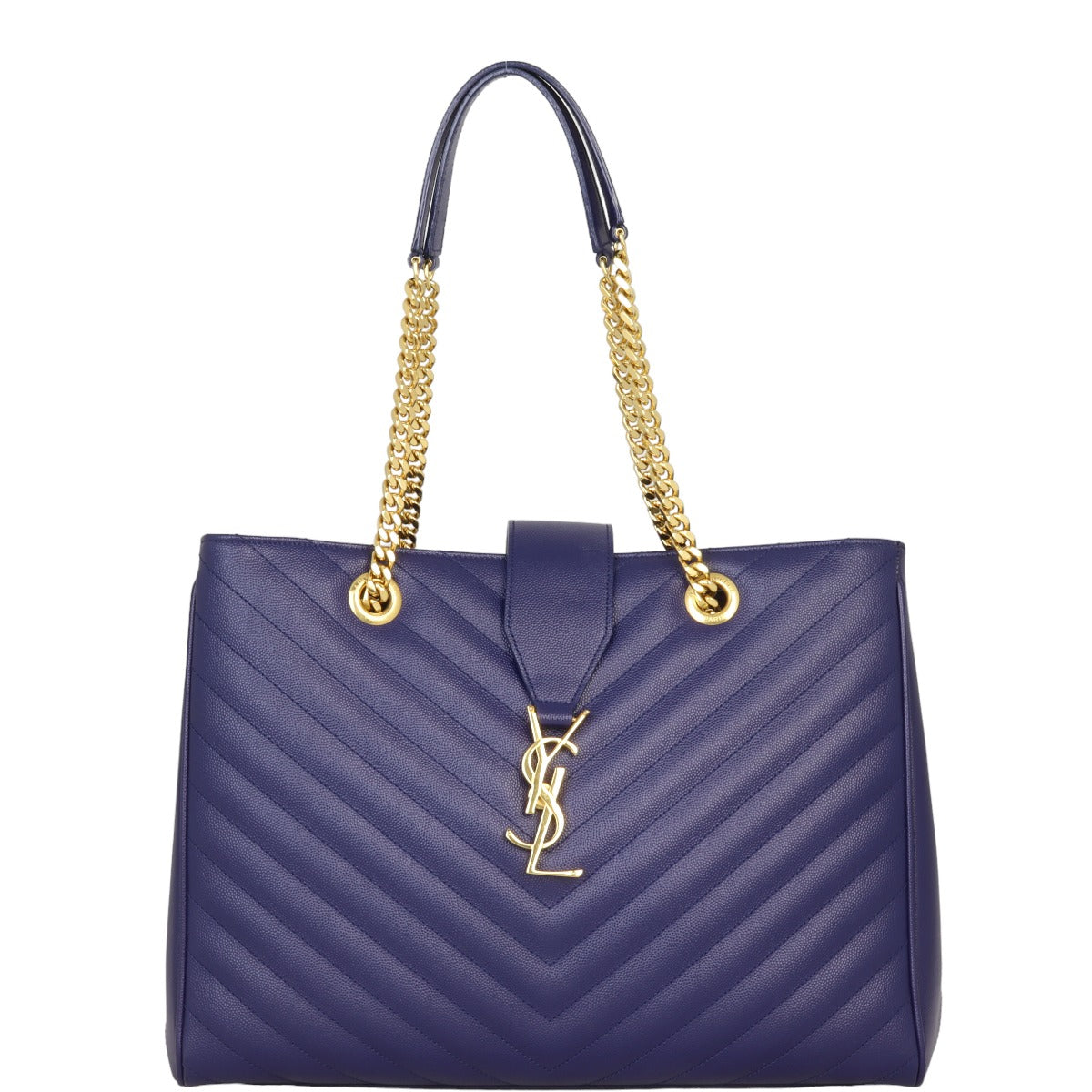 Saint Laurent Chevron Shopping Tote – Luxe.It.Fwd