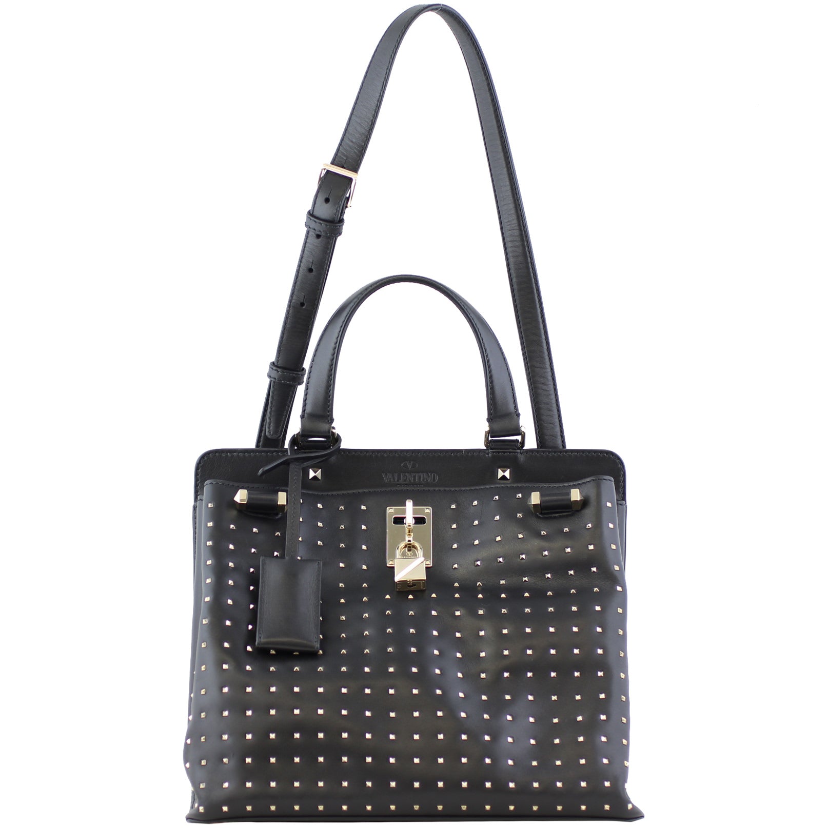 Valentino Rockstud Spike Joy Lock Medium Top Handle Bag – Luxe.It.Fwd